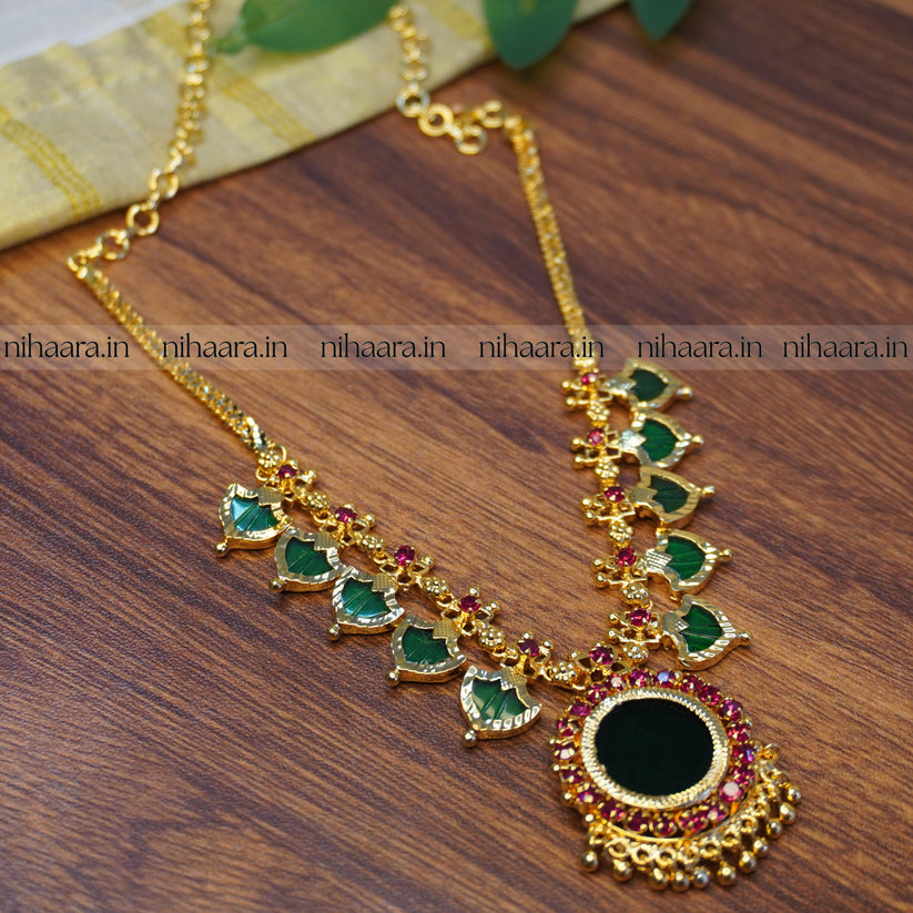 Premium Kerala Traditional Micro Gold Plated Palakka Maala NA701 – nihaara