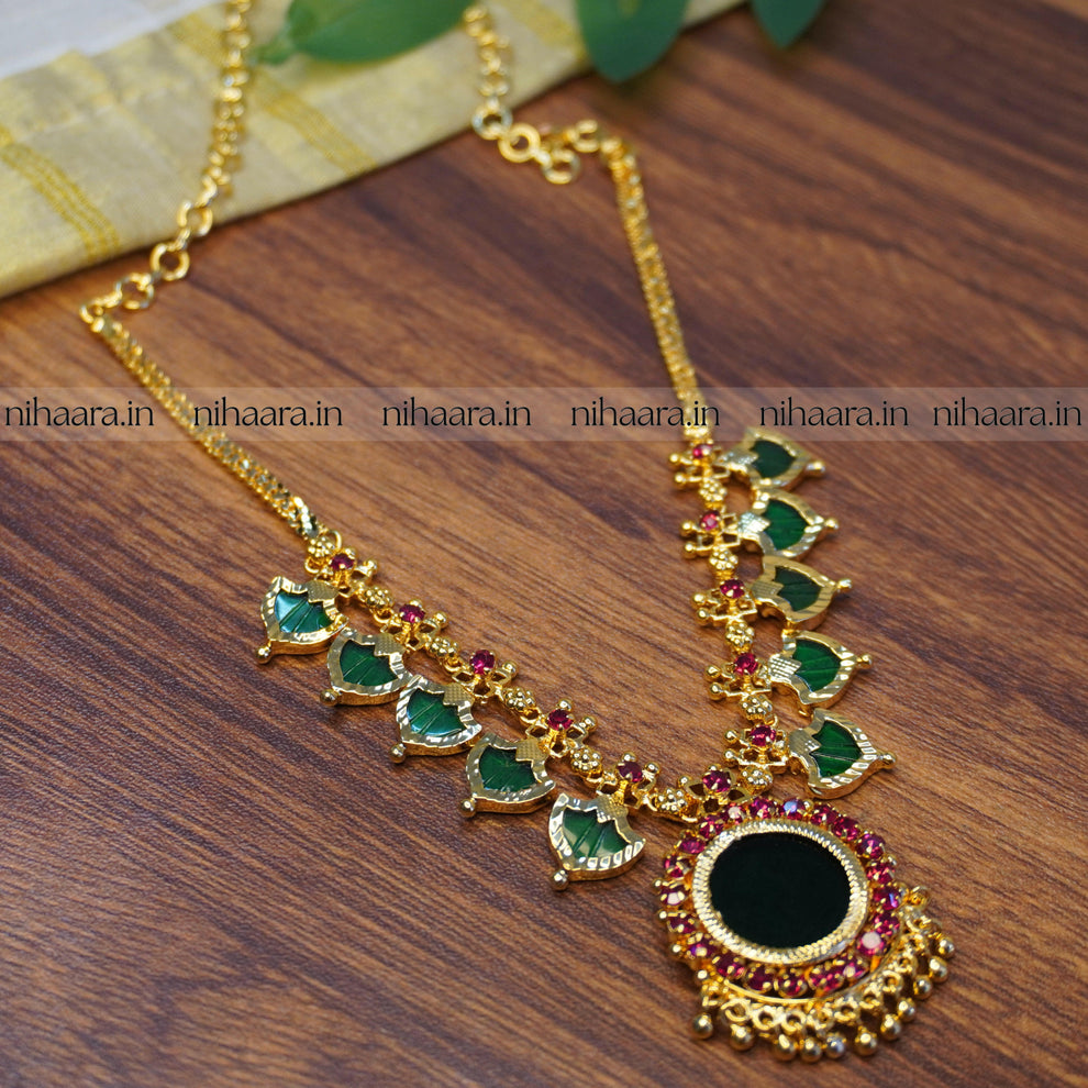 Premium Kerala Traditional Micro Gold Plated Palakka Maala NA701 – nihaara